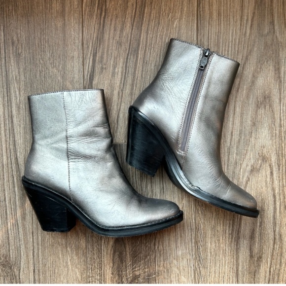 Ash | Shoes | Ash Metallic Heeled Ankle Boots 36 | Poshmark